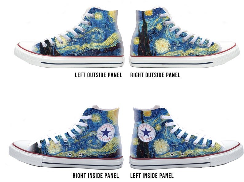 Van Gogh Starry Night Custom Converse High Top Shoes - Etsy