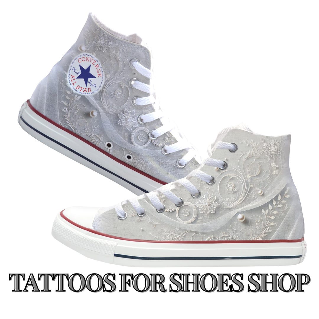 Swirls & Pearls Custom Converse High Top Shoes - Etsy