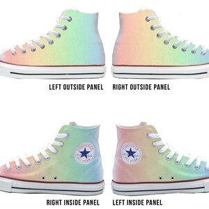 Gradient Pastel Rainbow Custom Converse High Top Shoes - Etsy