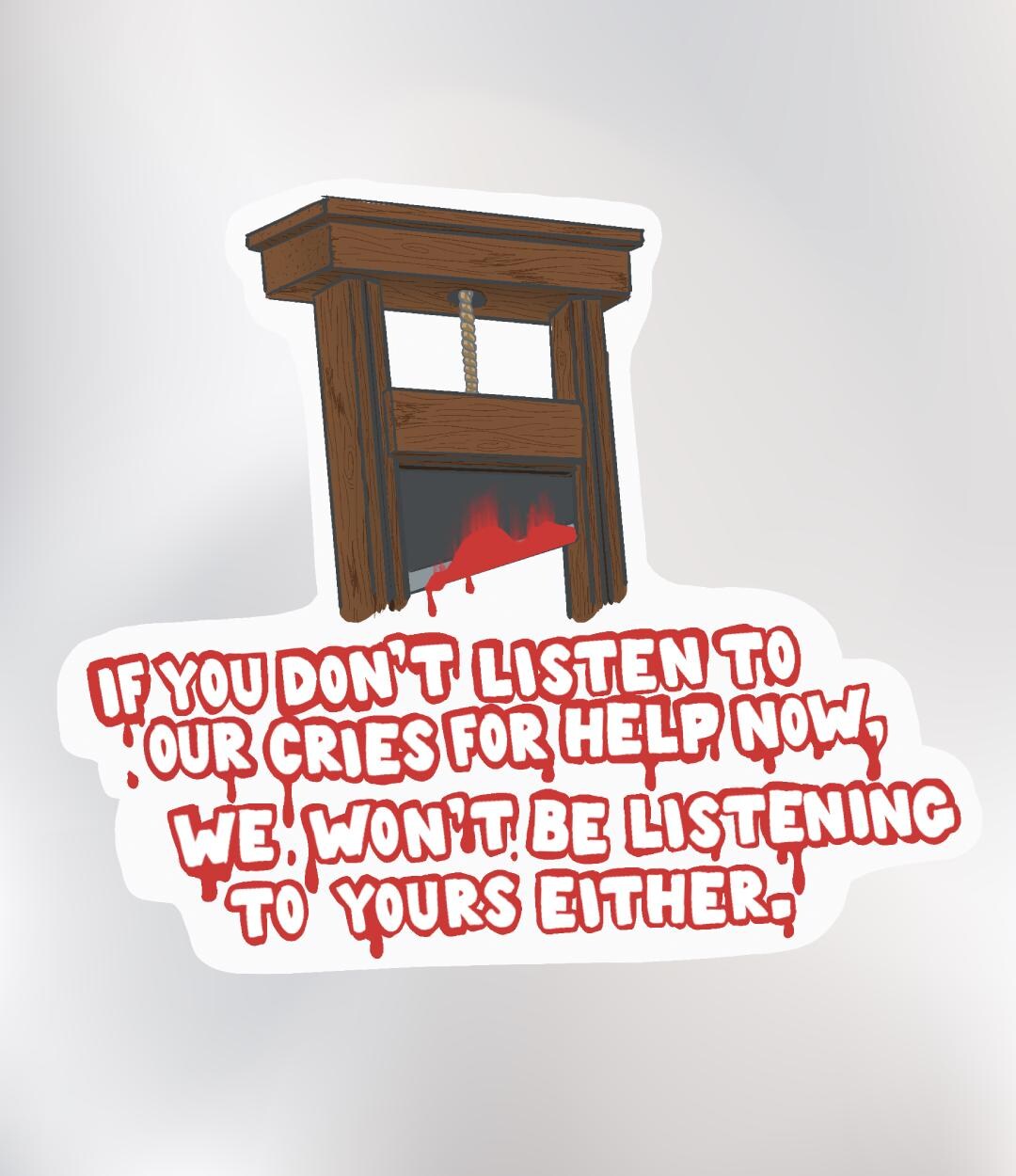 The French Way Vinyl Sticker | Guillotine Protest Sticker | American ...