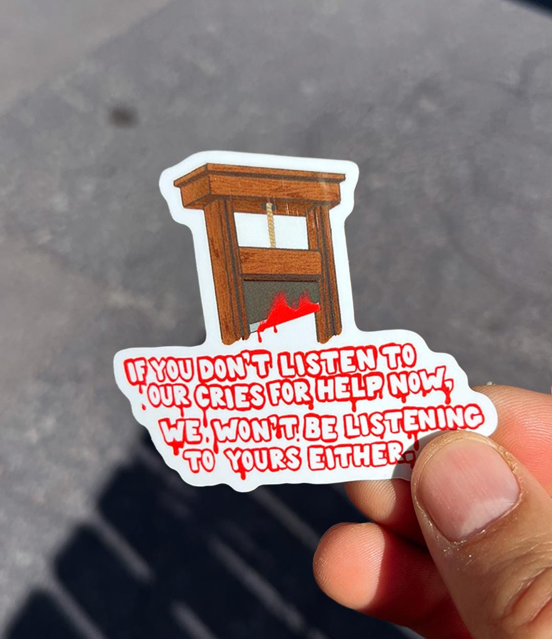 The French Way Vinyl Sticker | Guillotine Protest Sticker | American ...