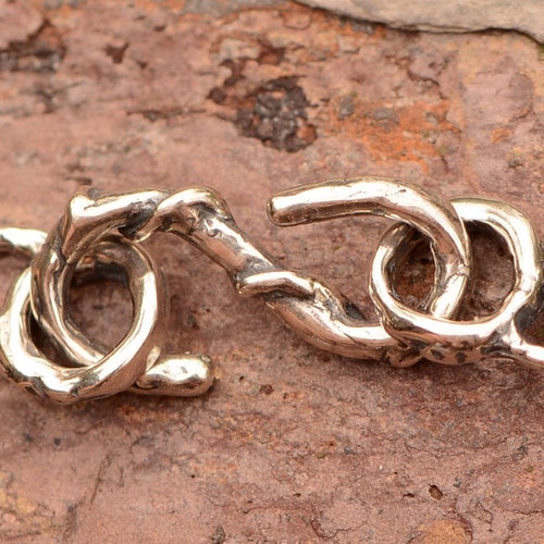 Artisan S Sterling Silver Hook Clasp With Bumpy Rings SH1 - Etsy