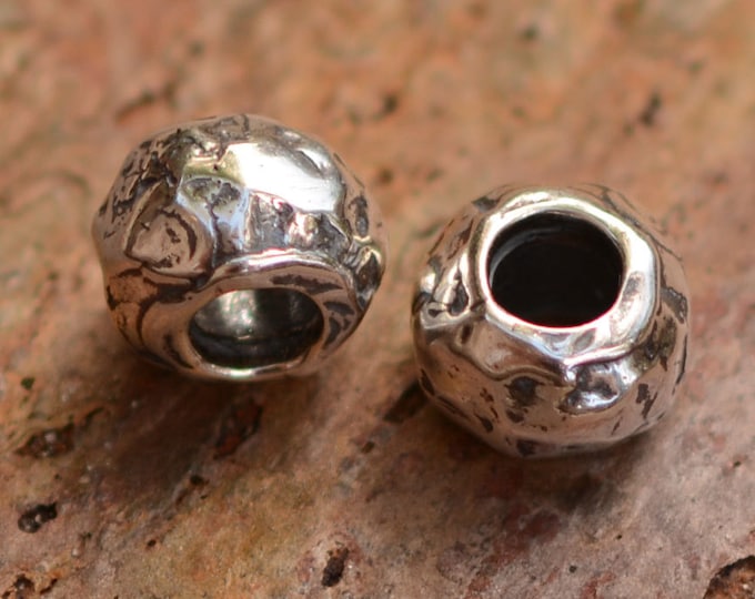 Artisan Rolo Bead, Sterling Silver Chunky Donut Bead, BE-474 ONE - Etsy