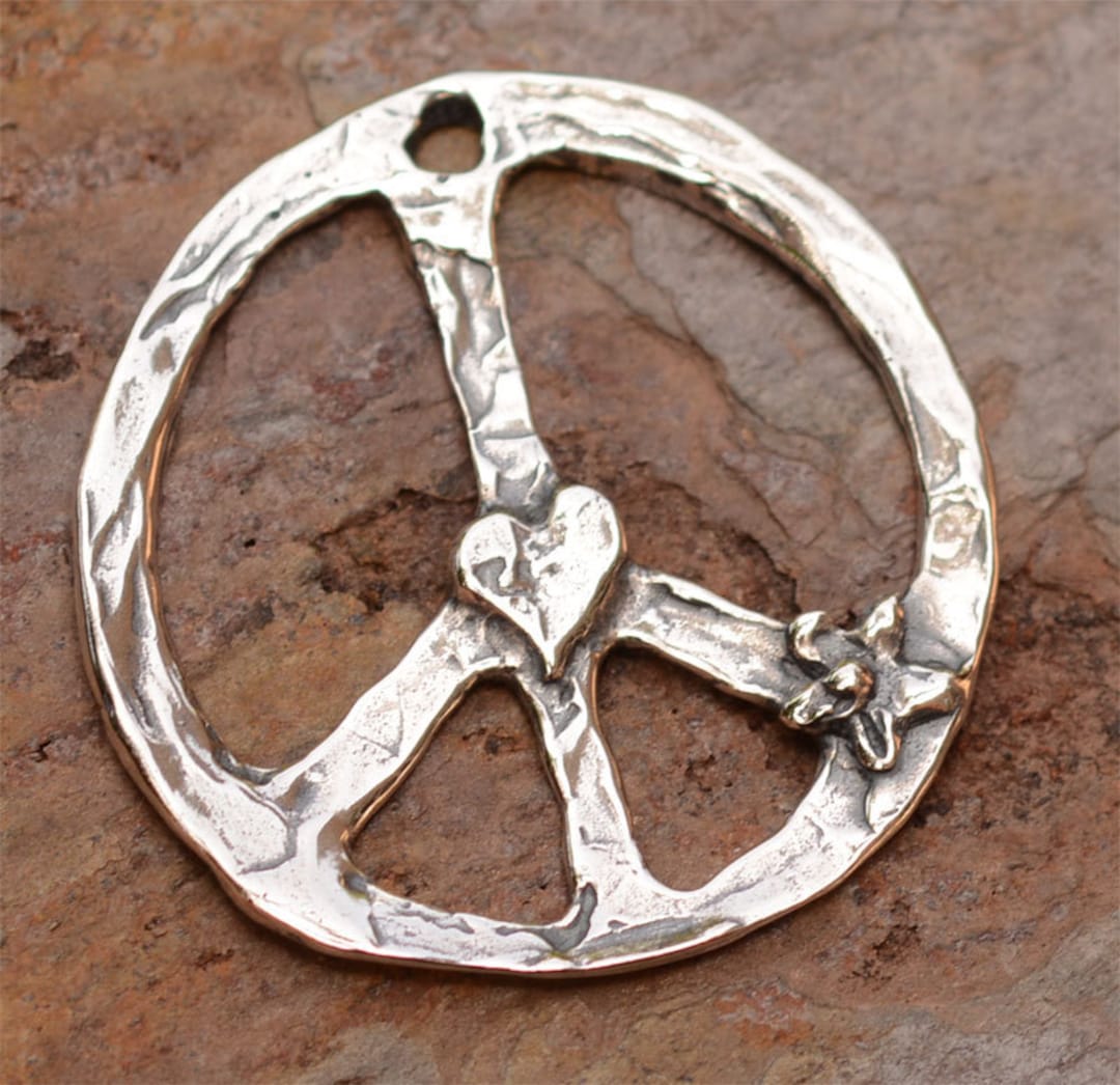 Wild Child Peace Pendant in Sterling Silver, SS-259 - Etsy