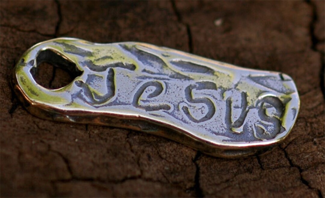 Jesus Inspirational Word Tag in Sterling Silver, CH-87 - Etsy
