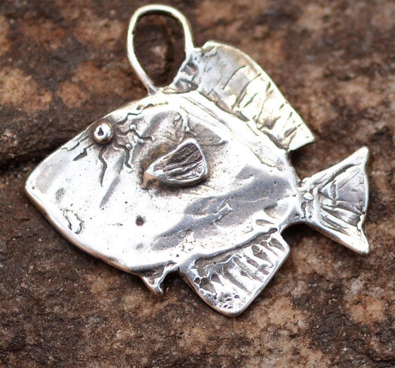 Artisan Fish Charm in Sterling Silver - Etsy