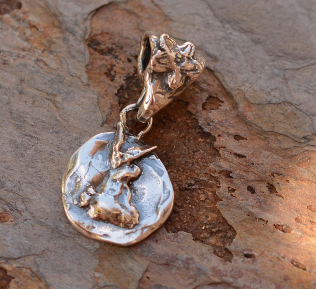 Bunny Rabbit Charm With Adorned Flower Bail in Sterling Silver - Etsy