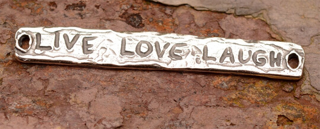 Live Love Laugh Bracelet Focal Link Connector in Sterling Silver, L-417 ...