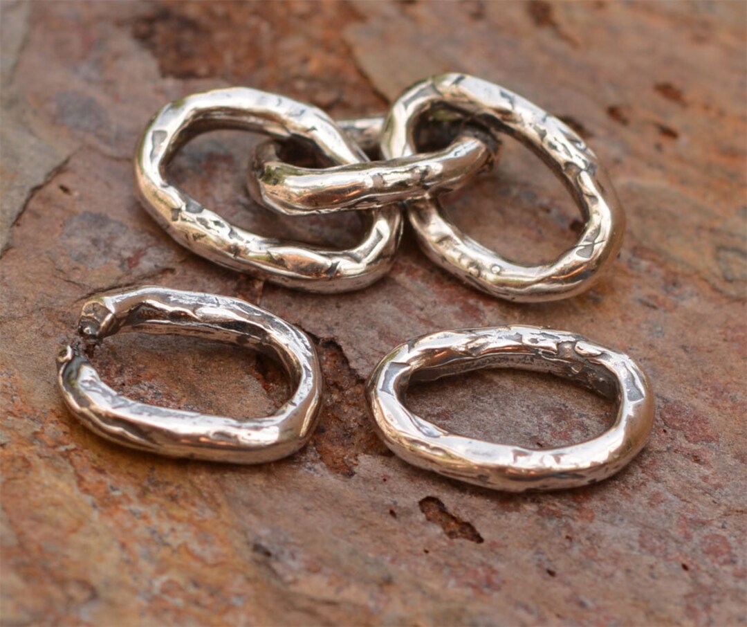 Oval Links for Making Chain in Sterling Silver L-451 3 Open - Etsy