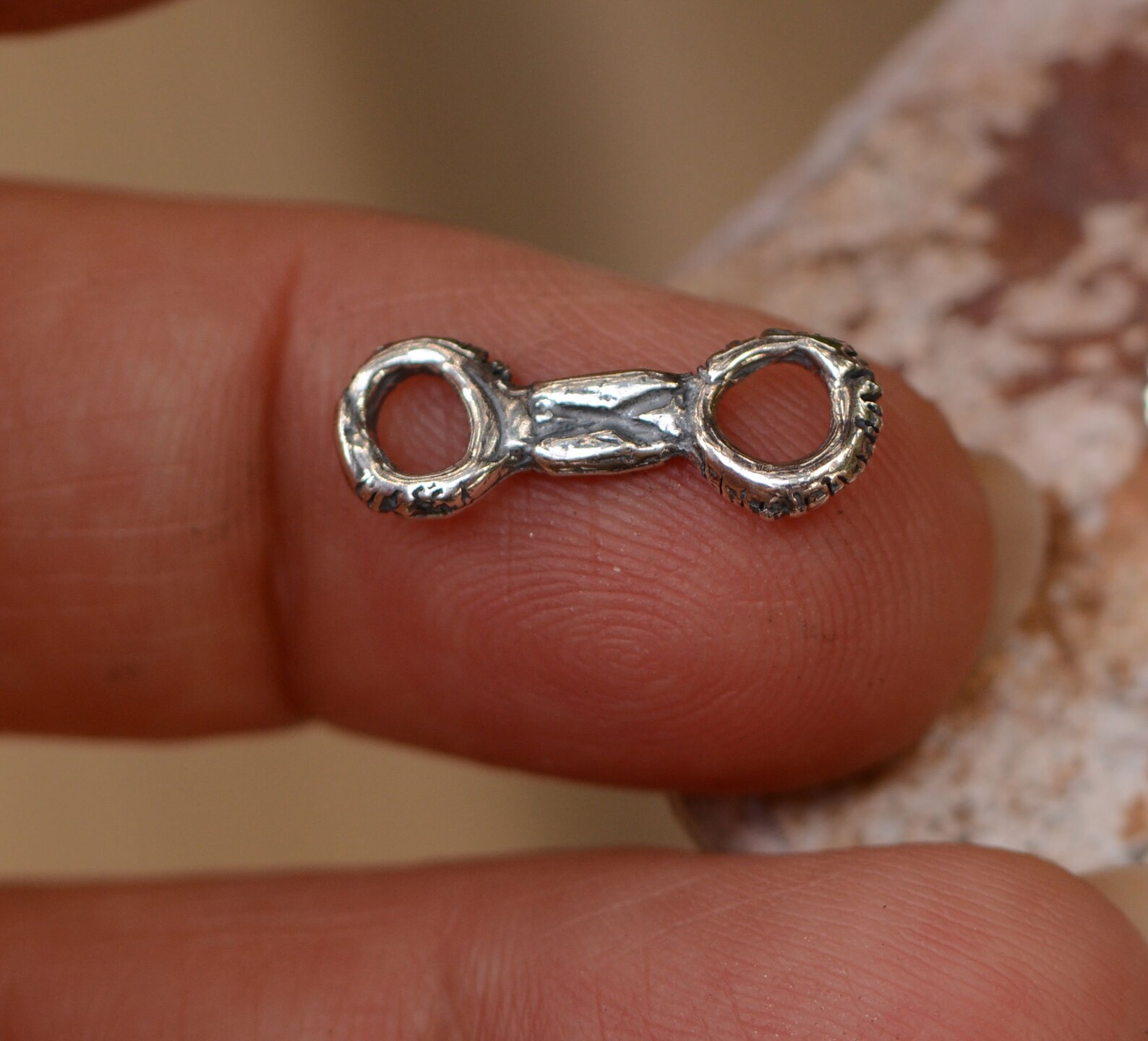 Bone Shaped Links, Sterling Silver Connectors, SS-1045 (set of 2) - Etsy