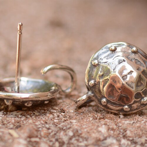 Artisan Sterling Silver Handmade Earring Post With Hook one - Etsy