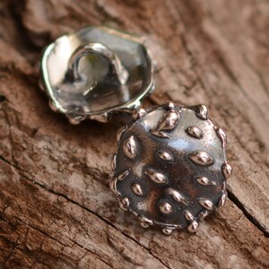 Artisan Dotted Button, Sterling Silver Rustic Buttons, Catd-472 - Etsy