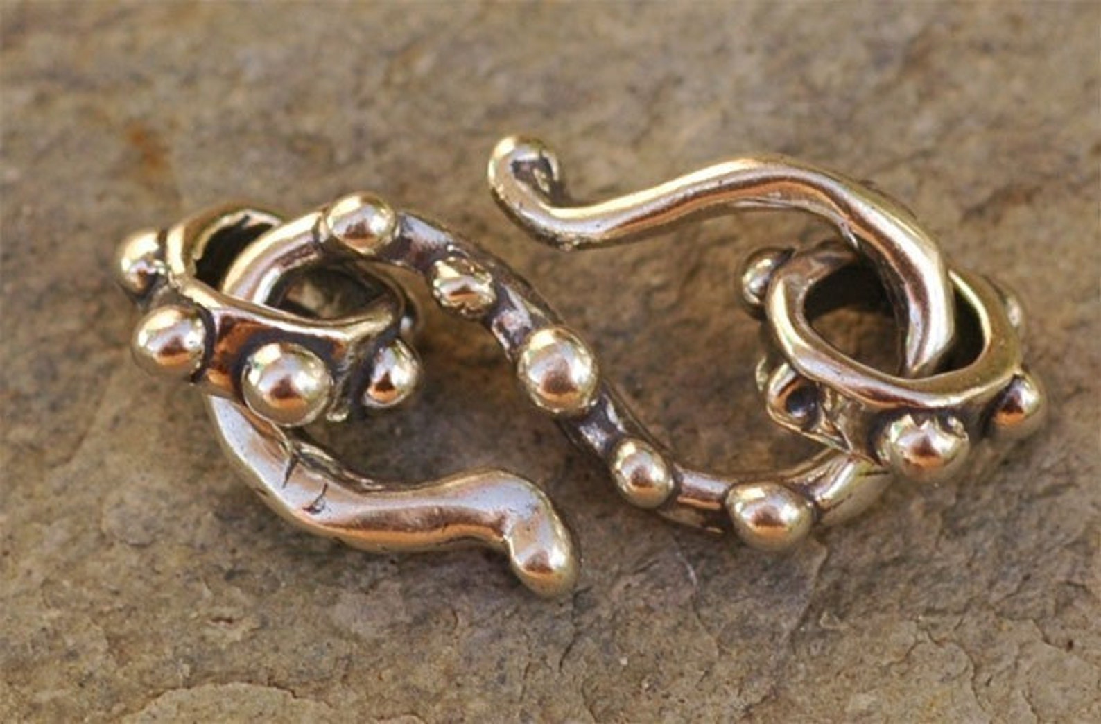 Artisan S Sterling Silver Hook Clasp With Bumpy Rings SH1 - Etsy