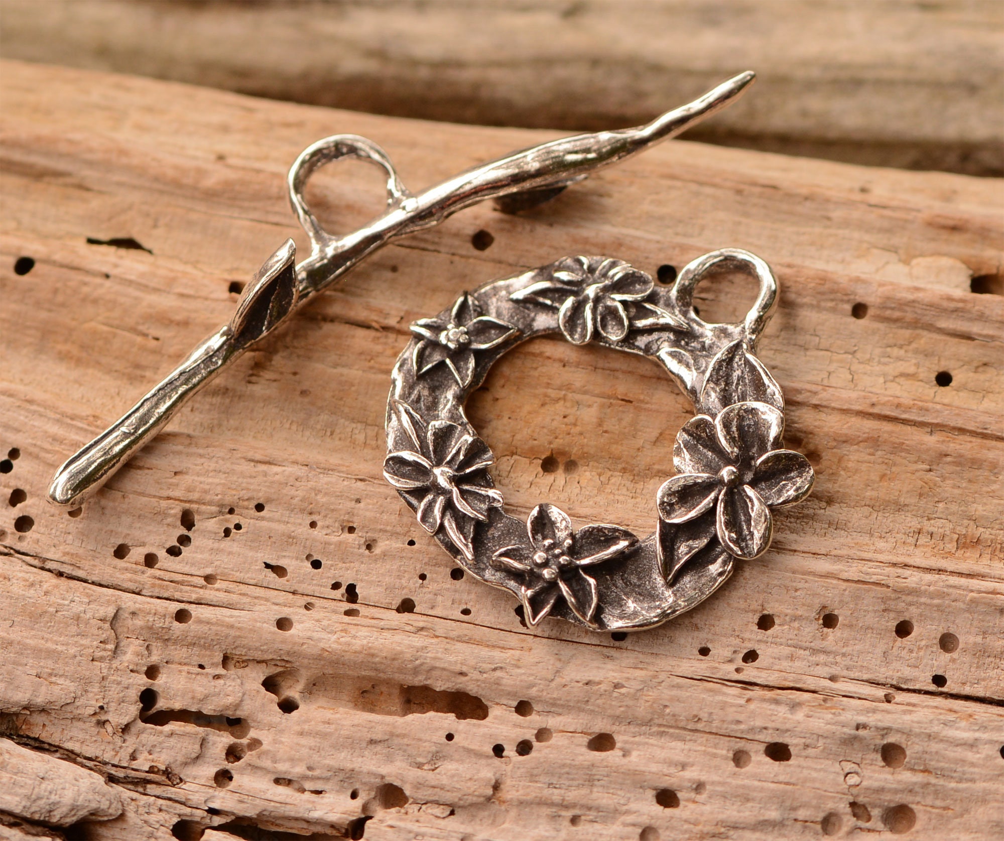 Flowers All Around Toggle Set Sterling Silver Catd-1056 - Etsy