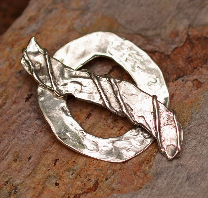 Large Artisan Handcrafted Toggle Sterling Silver Harmony | Etsy