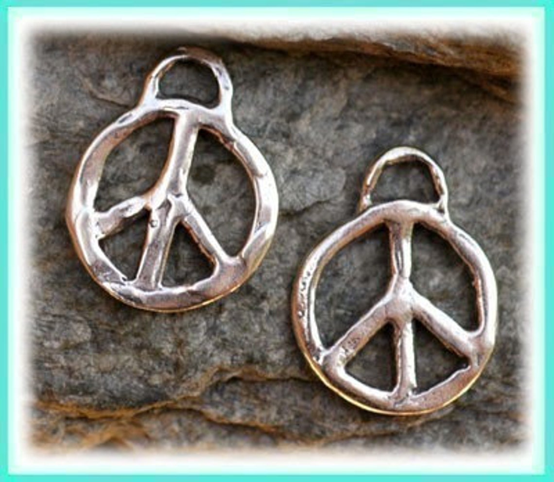 Sterling Silver Artisan Peace Charms PP2 - Etsy