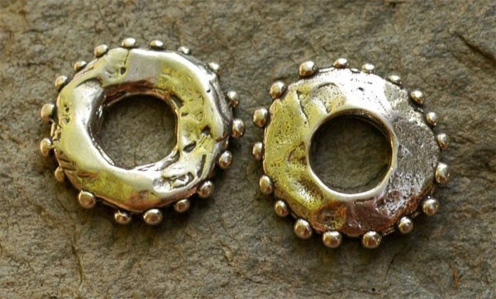 Artisan Wide Dotted Chunky Link in Sterling Silver - Etsy