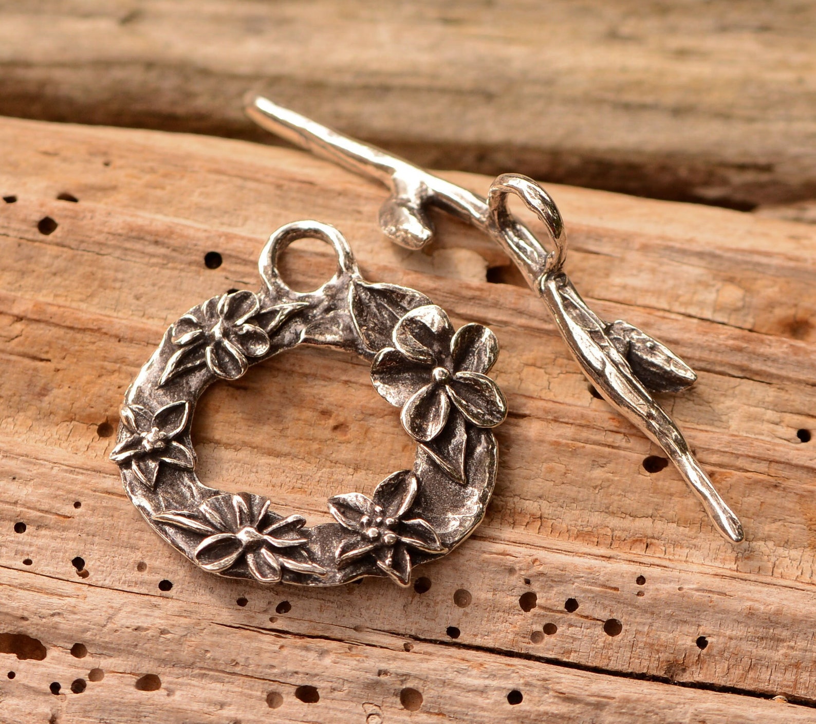 Flowers All Around Toggle Set Sterling Silver Catd-1056 - Etsy