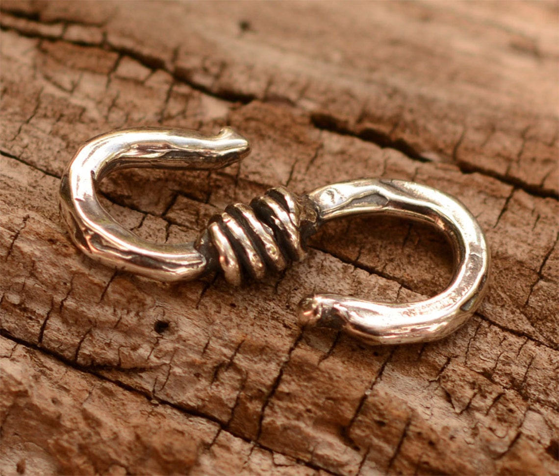 Wrapped S Hook With Rings in Sterling Silver, Catd-199 + 2/203 - Etsy