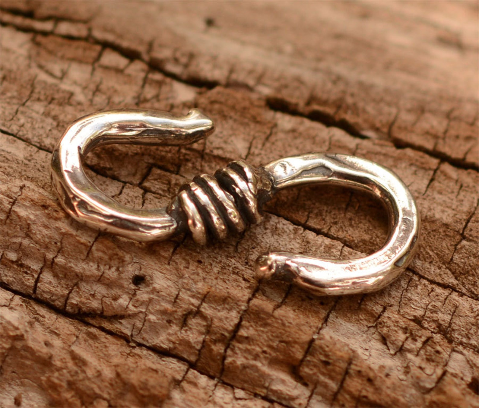 Wrapped S Hook With Rings in Sterling Silver, Catd-199 + 2/203 - Etsy