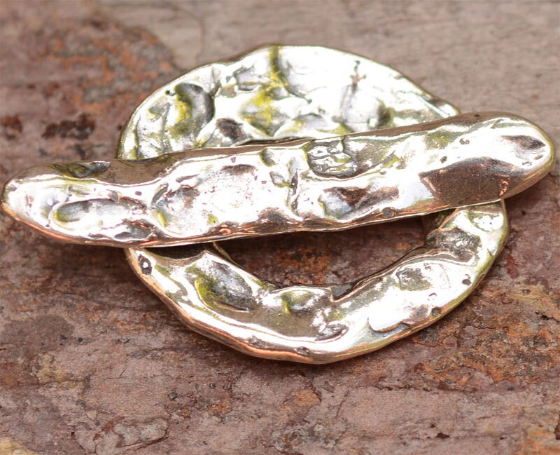 Rustic Oval Toggle in Sterling Silver - Etsy