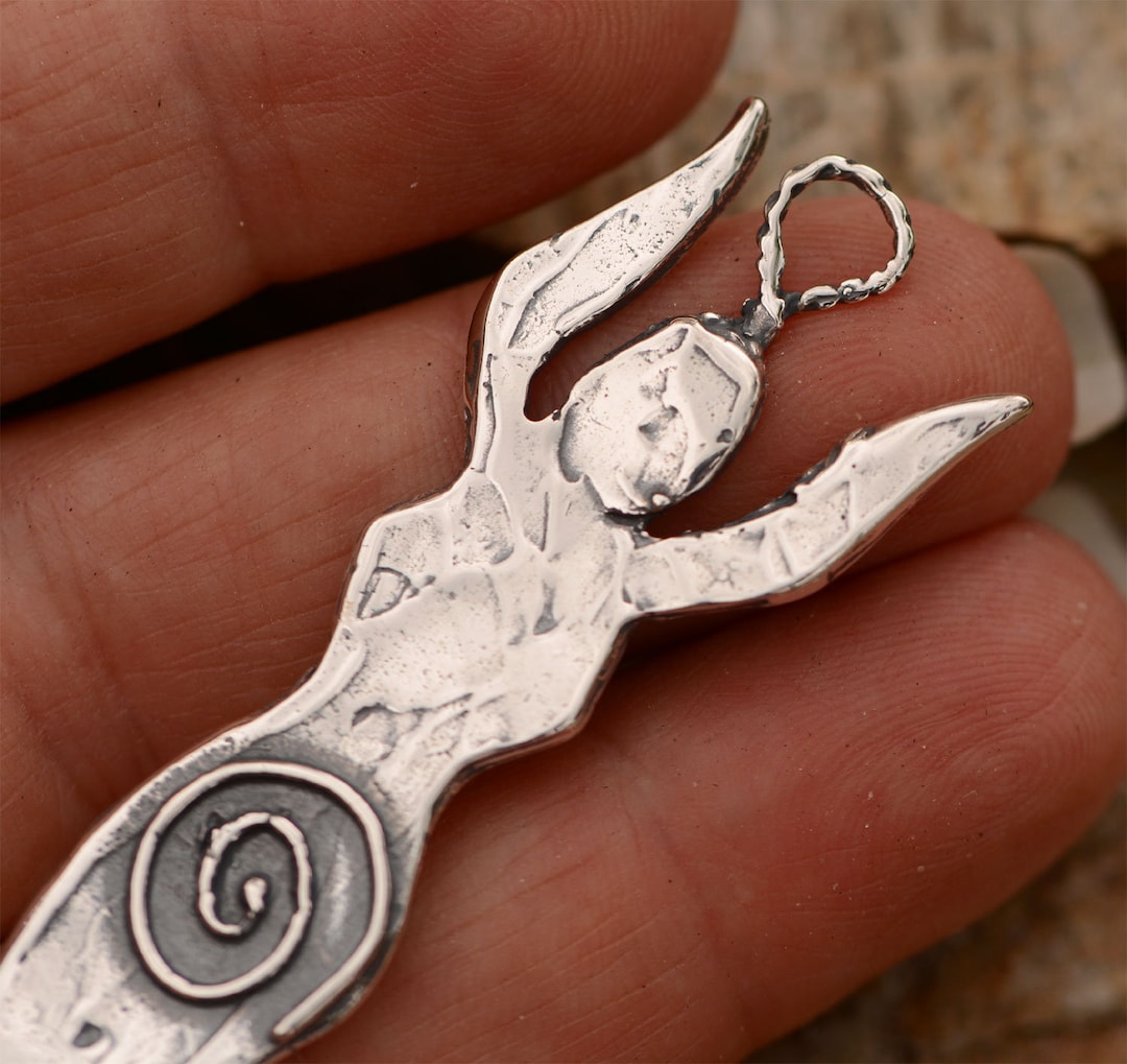 Silver Goddess Pendant With Sacred Spiral, PN-825 (ONE) - Etsy