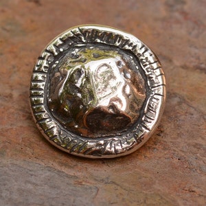 Silver Buttons // Artisan Rustic Edge Button in Sterling Silver // Catd ...