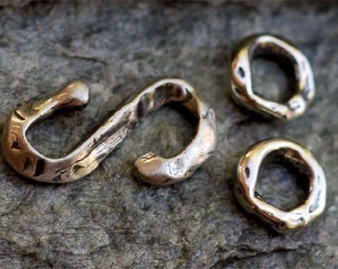 Artisan Sterling Silver S Hook Clasp With Rings - Etsy