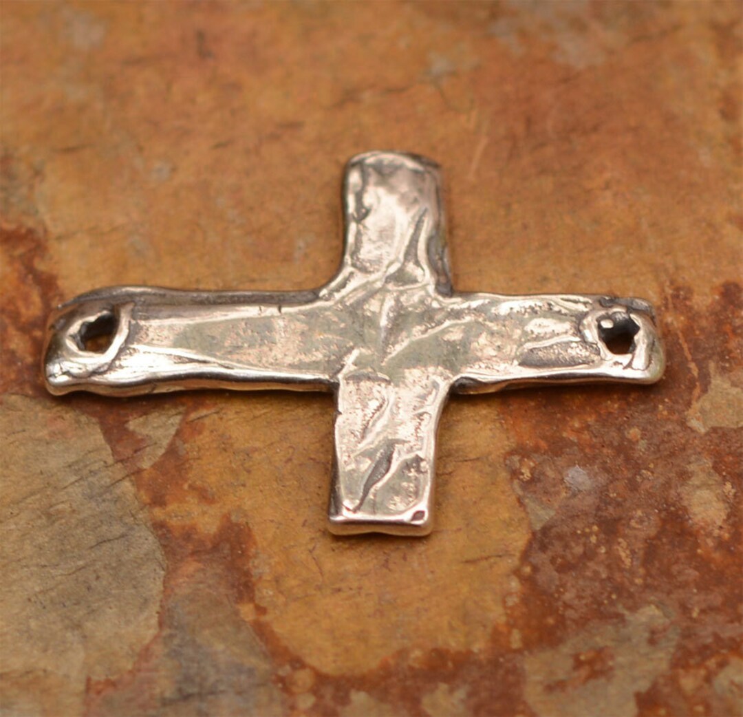 Cross Charm or Sideways Cross Link in Sterling Silver, SS-523 - Etsy