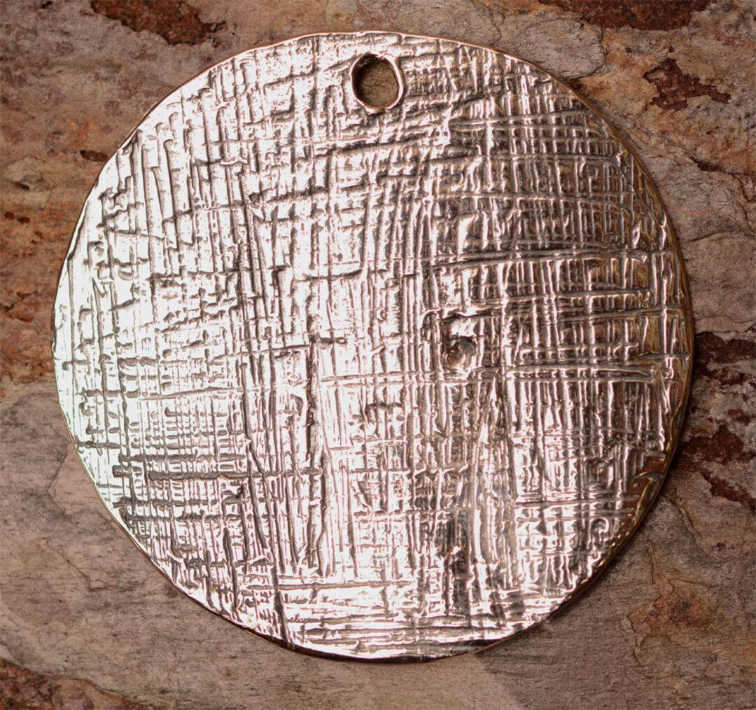 Large Disc Pendant in Sterling Silver, PN-663 - Etsy