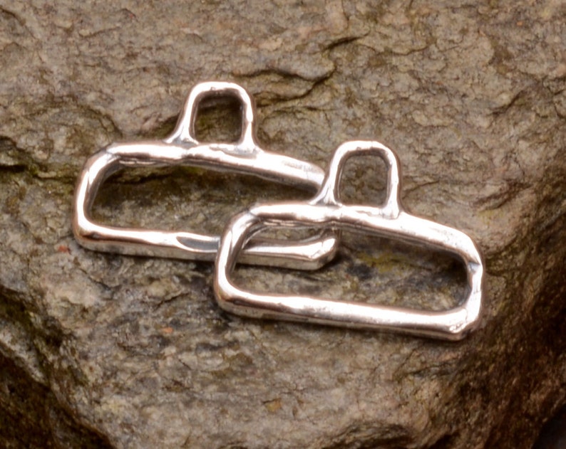 Strand Connector Links in Sterling Silver FN-435 Pair | Etsy