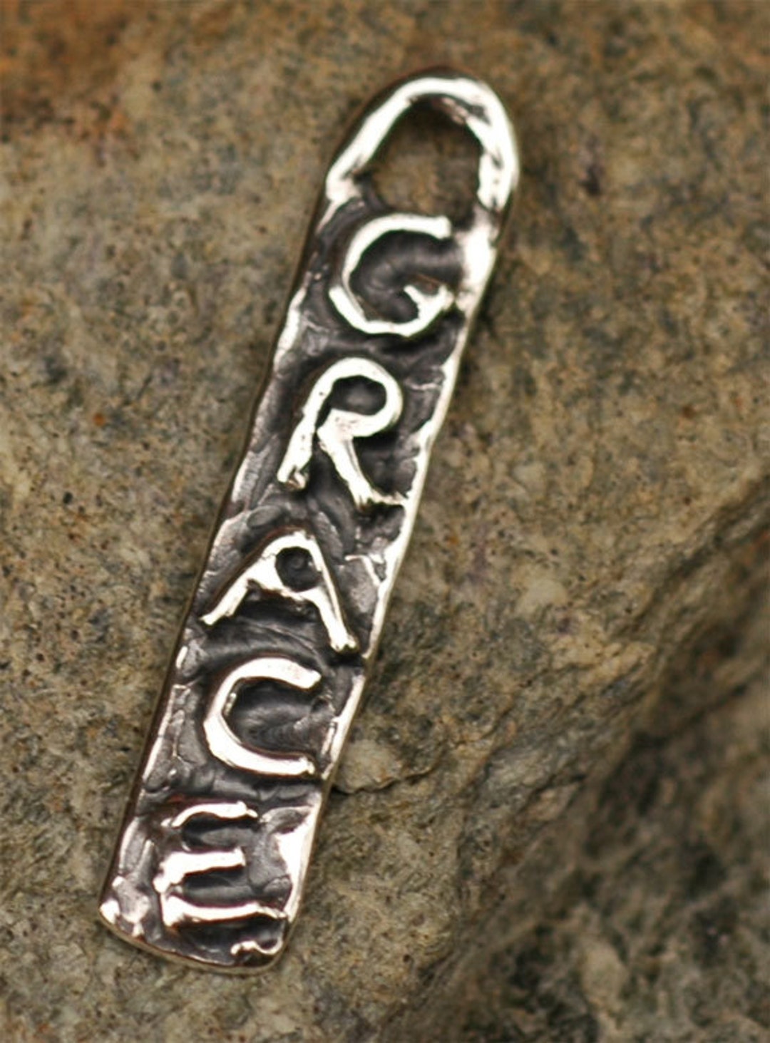 Grace Tag Charm in Sterling Silver Ch-237s - Etsy