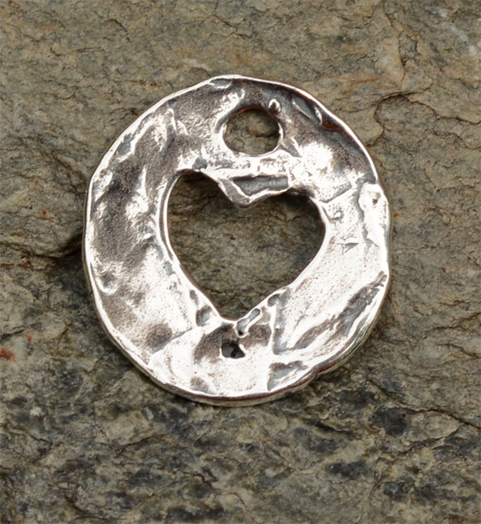 Heart Cut Out Charm in Sterling Silver Catd-604 - Etsy