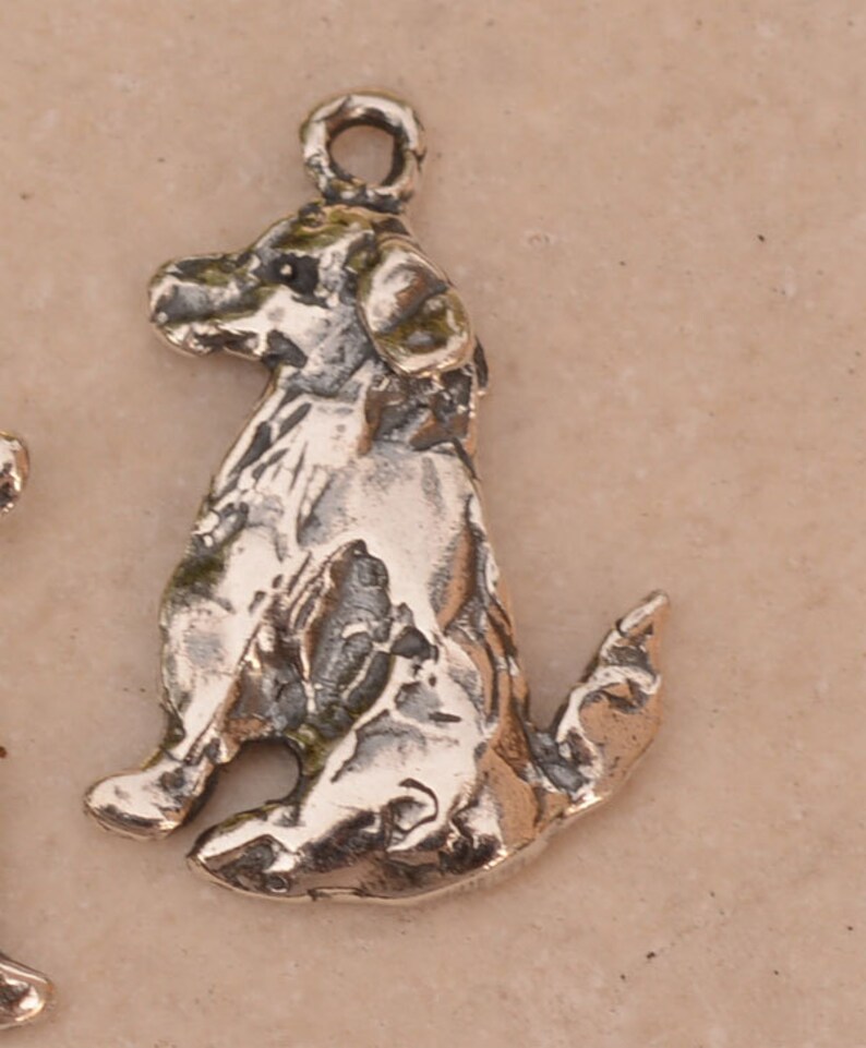 Sweet Puppy Dog Charm in Sterling Silver - Etsy