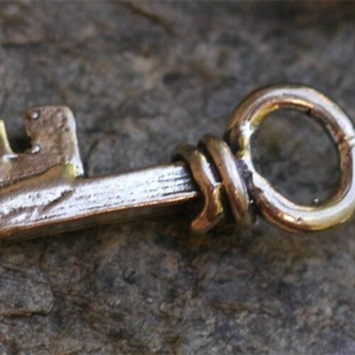 Key Charm Artisan Handcrafted Little Key in Sterling Silver - Etsy