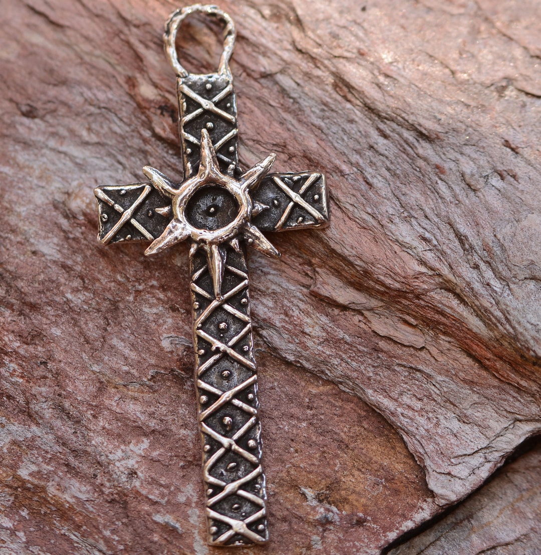 Miracle of the Sun Cross in Sterling Silver, Catd-863 - Etsy