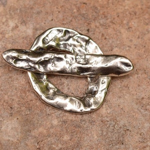 Rustic Oval Toggle in Sterling Silver - Etsy