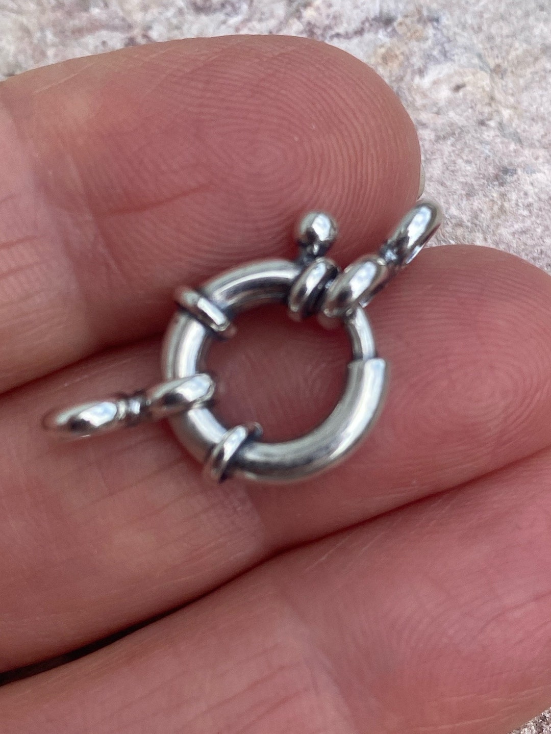 Round Lobster Clasp, 14mm, Sterling Silver Hand Finished, SS-326 - Etsy
