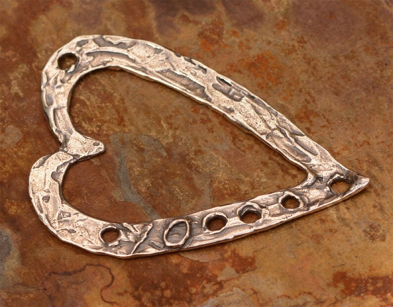 Sideways Heart Bracelet or Necklace Focal, Love One Another XO Heart in ...