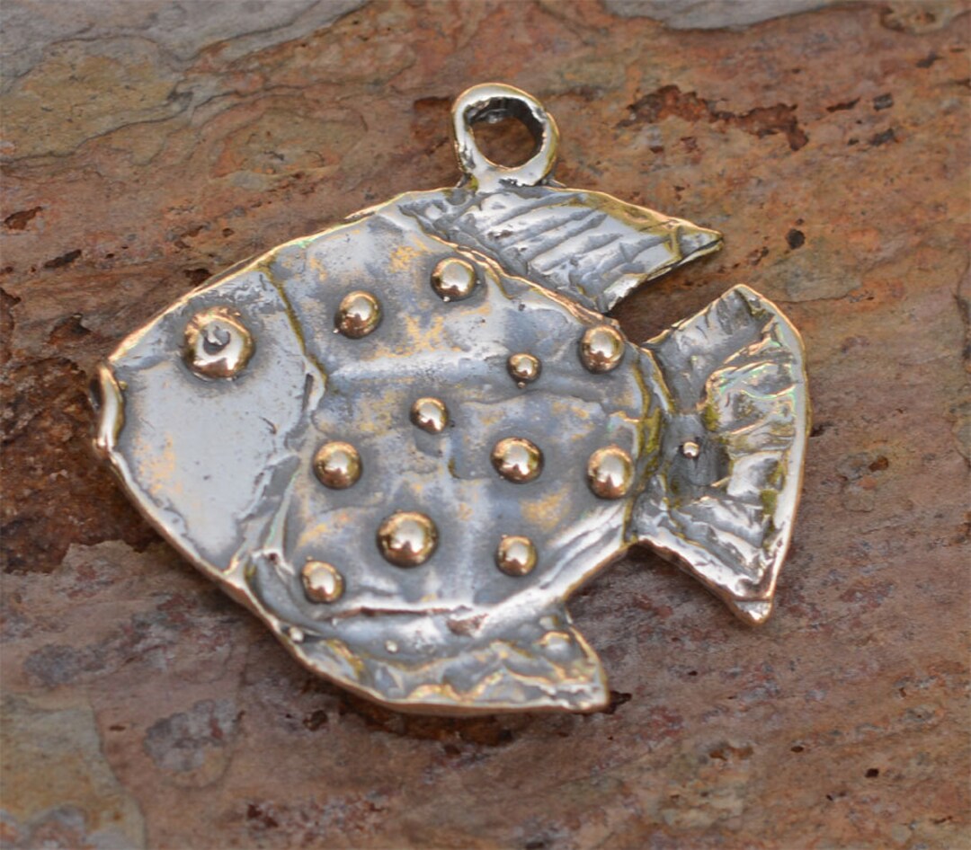 Spotted Fish in Sterling Silver, Artisan Fish With Dots - Etsy