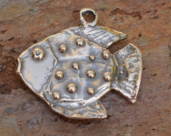 Spotted Fish in Sterling Silver, Artisan Fish With Dots - Etsy