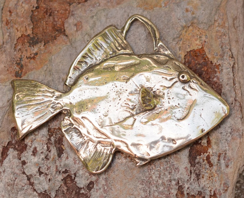 Artisan Fish Pendant in Sterling Silver - Etsy