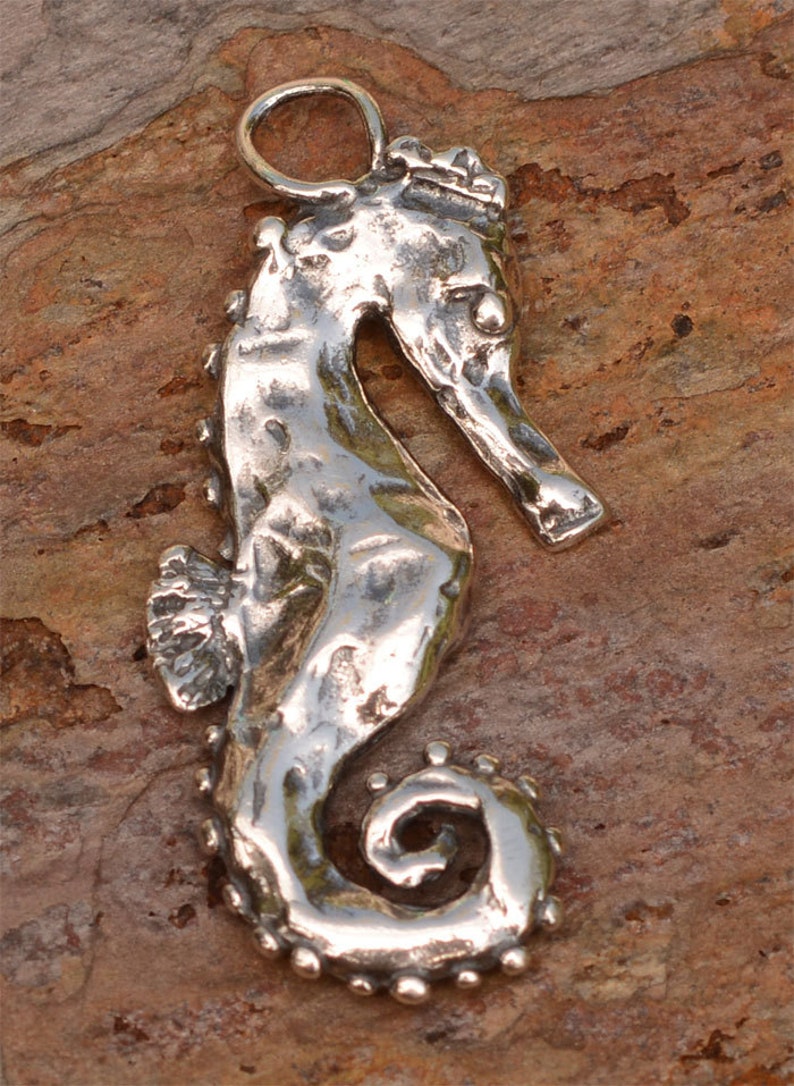 Artisan Seahorse in Sterling Silver Sea Horse Pendant - Etsy