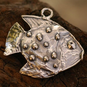 Spotted Fish in Sterling Silver, Artisan Fish With Dots - Etsy