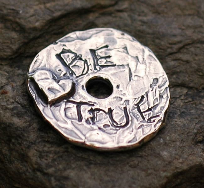 Be True Button 2.5mm Single Hole in Sterling Silver -251s - Etsy