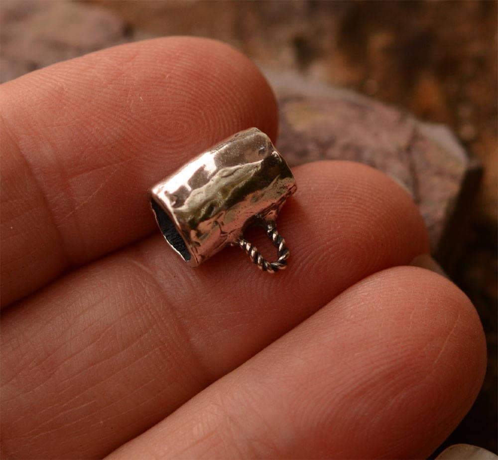 Sterling Silver Slider Tube, Artisan 5mm ID Tubular Bail Bead, FN-699 ...