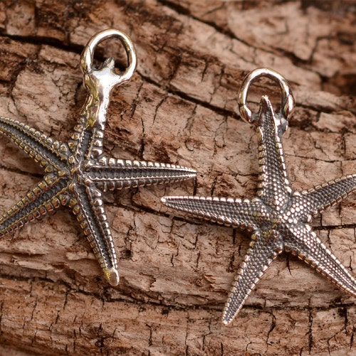 Artisan Stamped Fish Charm in Sterling Silver one | Etsy