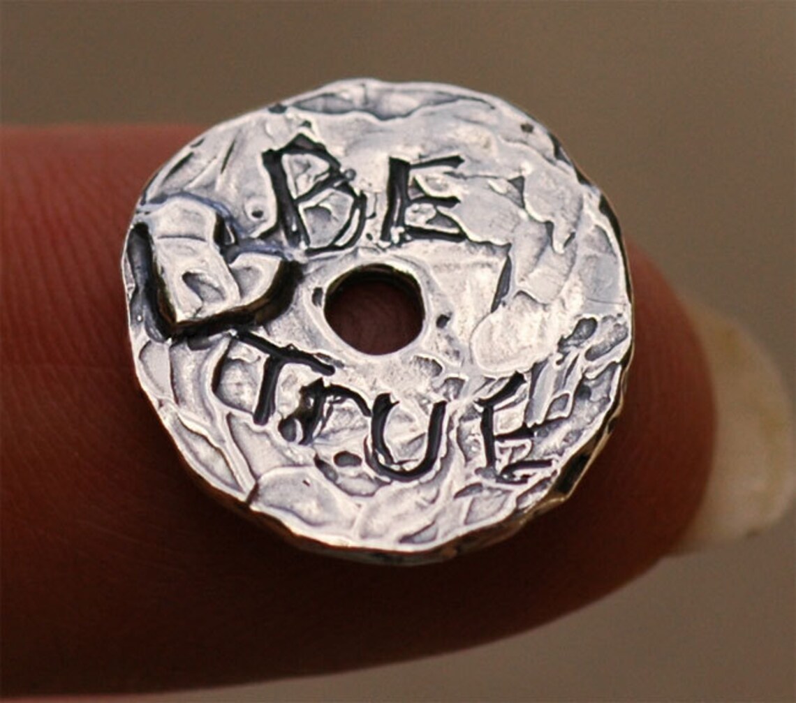 Be True Button 2.5mm Single Hole in Sterling Silver 251s - Etsy