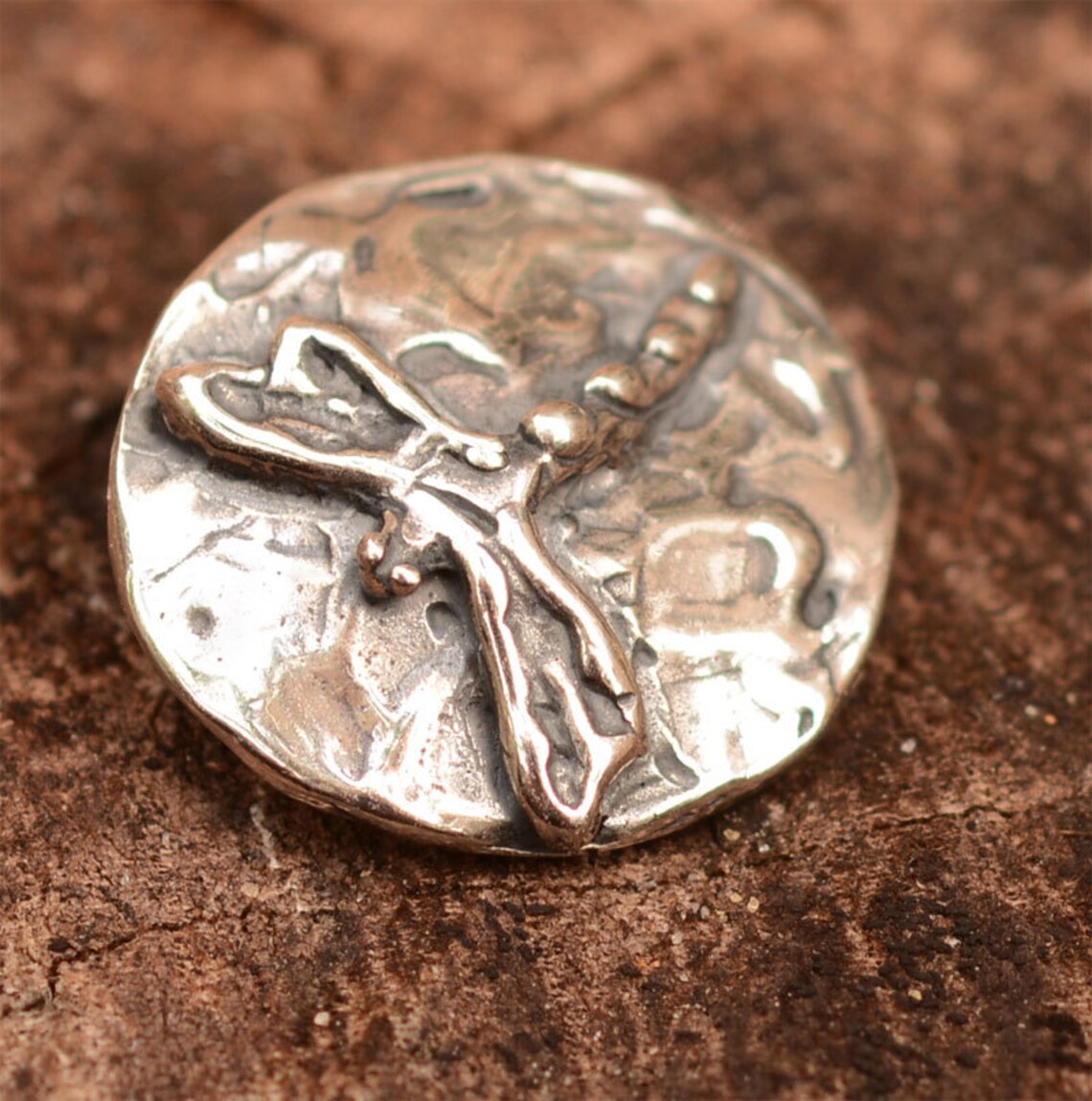 Artisan Dragonfly Button in Sterling Silver B-90 - Etsy
