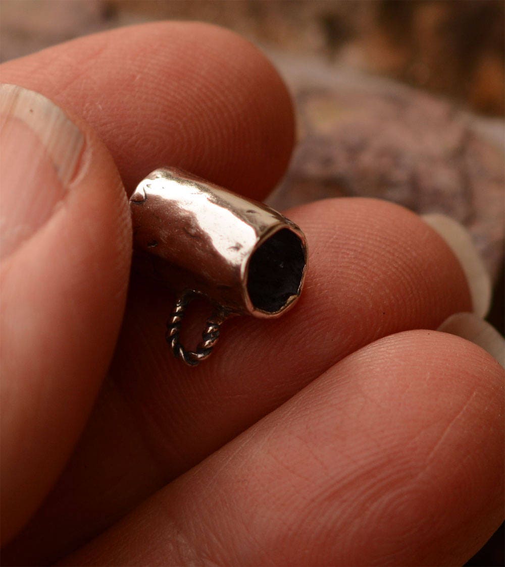 Sterling Silver Slider Tube, Artisan 5mm ID Tubular Bail Bead, FN-699 ...